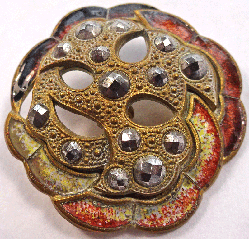 Antique and vintage enamel buttons for sale — VINTAGE BUTTON EMPORIUM