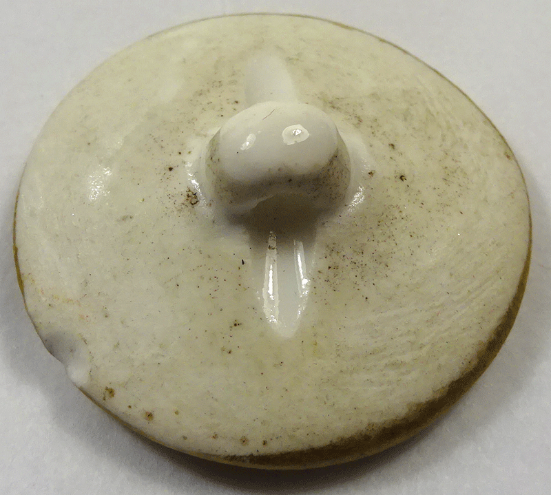 Porcelain lady in pink dress (Small back chip) — VINTAGE BUTTON EMPORIUM