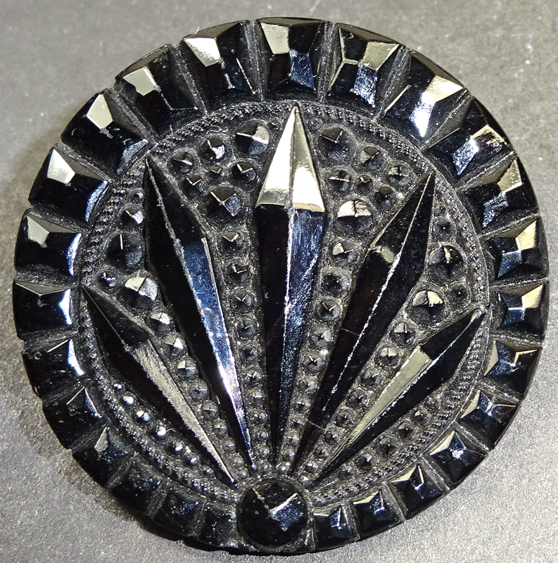 Vintage and antique black glass buttons for sale — VINTAGE BUTTON EMPORIUM