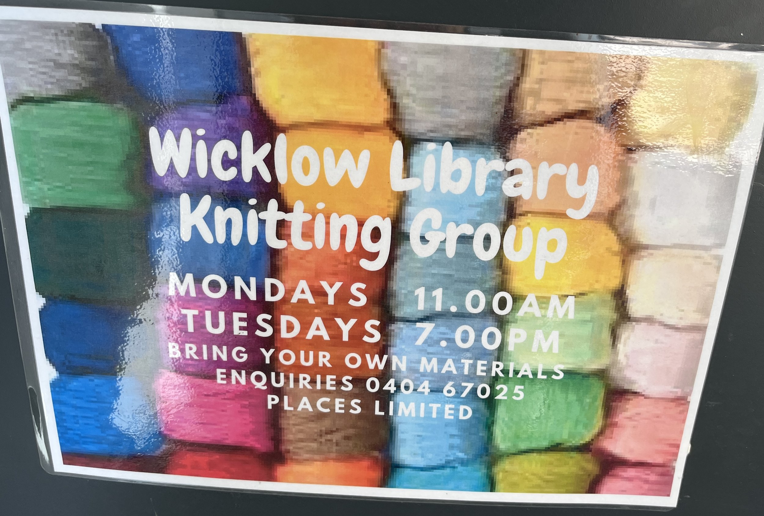Knitting and Crocheting Group every Monday morning and Tuesday evening ...