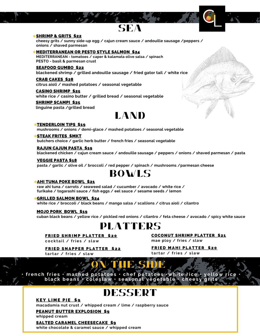Menu — Cobb's Landing