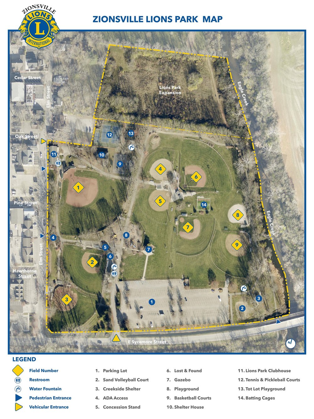 Lions Park Map — Zionsville Lions Club