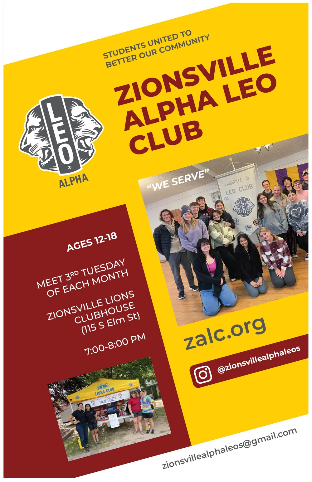 Alpha Leo Club — Zionsville Lions Club