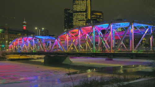 Indigenous Stories Illuminate Reconciliation Bridge | East Village Calgary
