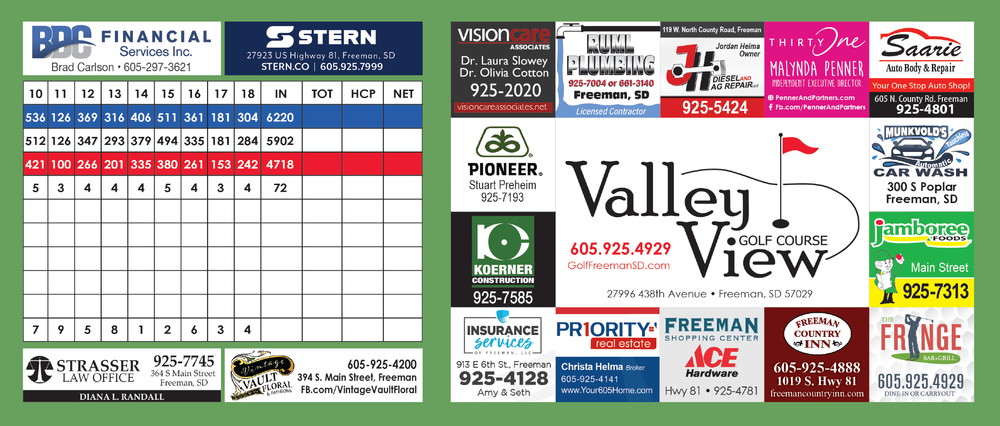 Rates — Valley View Golf Course