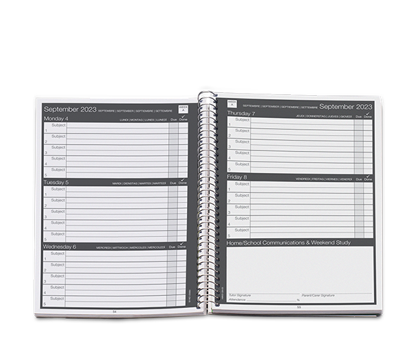 Secondary School Homework Diaries and Planners — Homework Diaries and ...