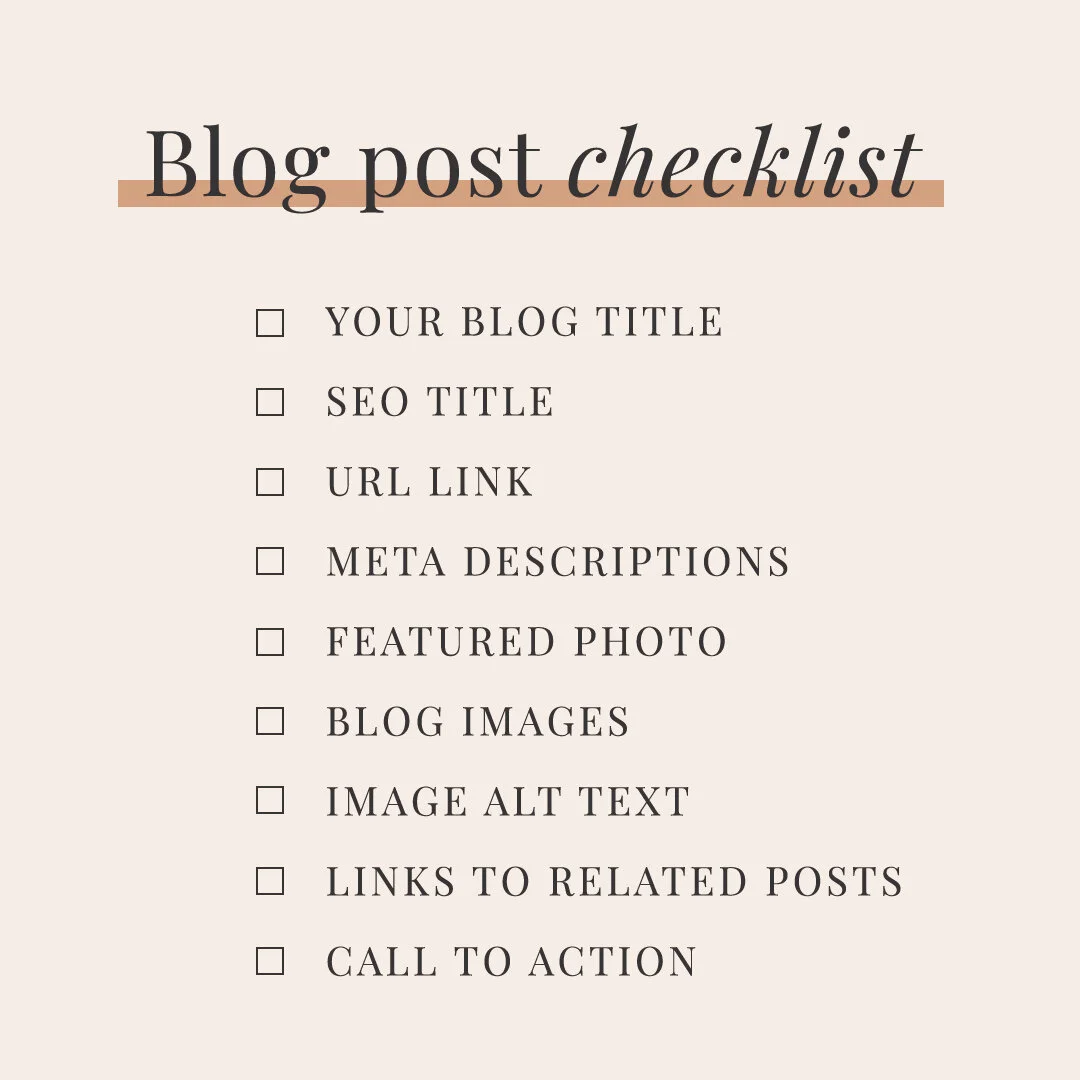 The ultimate blog post checklist to boost your SEO — AYALIE Pinterest ...