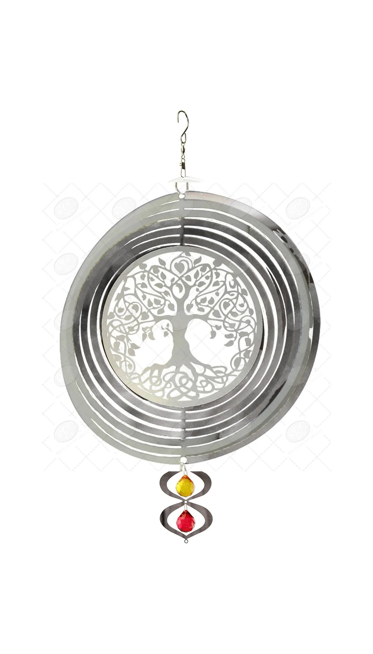 Chrome Tree Of Life Spinner, 24" — Lost Objects, Found Treasures