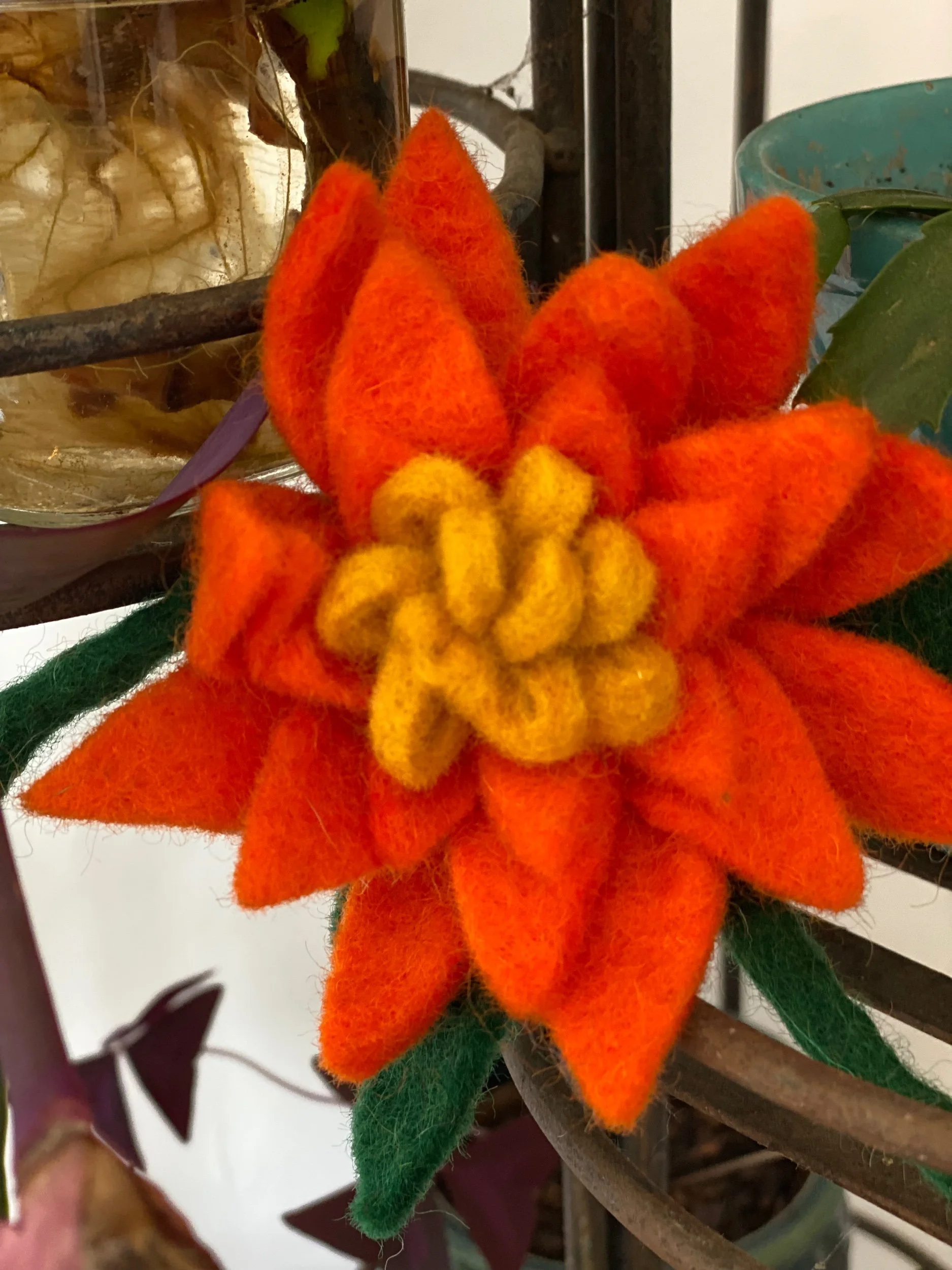 Mums Flower Multi Felt Garland — Lost Objects, Found Treasures