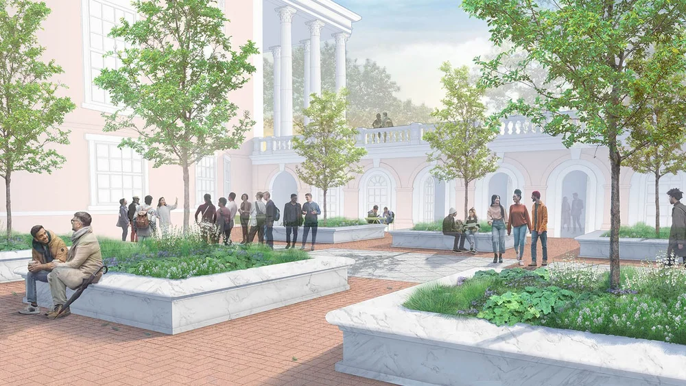 WEST ROTUNDA COURTYARD — Wolf Josey Landscape Architects
