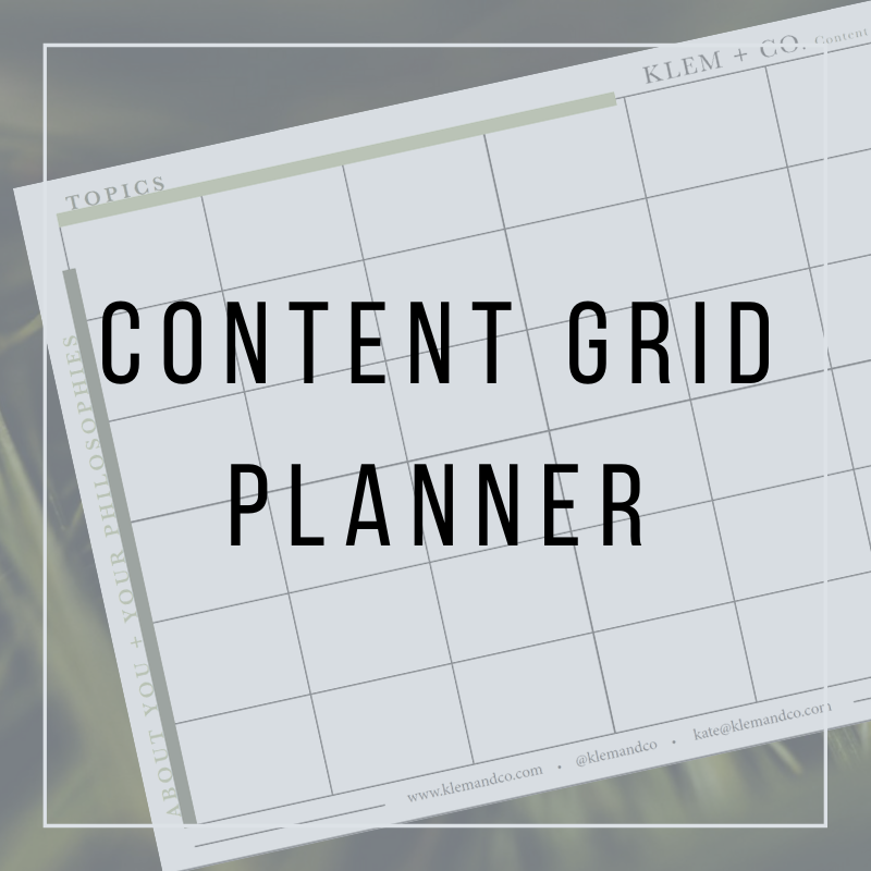 Content Grid Planner — KLEM + Co.
