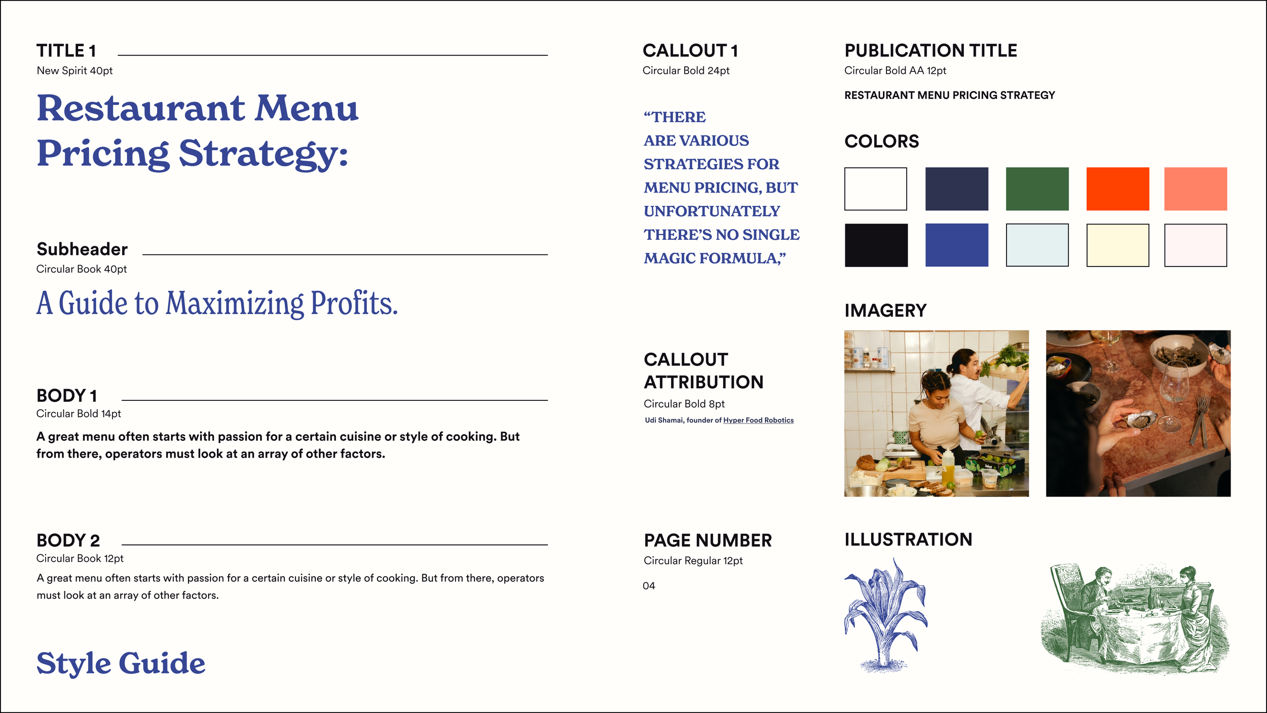 Restaurant Menu Pricing Strategy — Claire Greweling