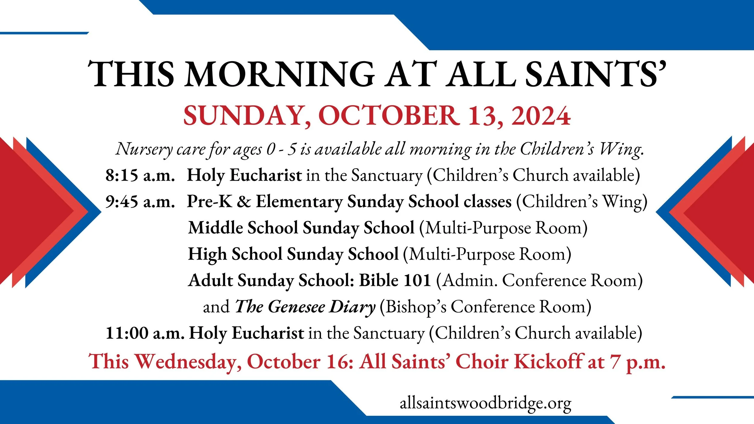 Sunday, October 13, 2024 at All Saints’ Church — All Saints' Church