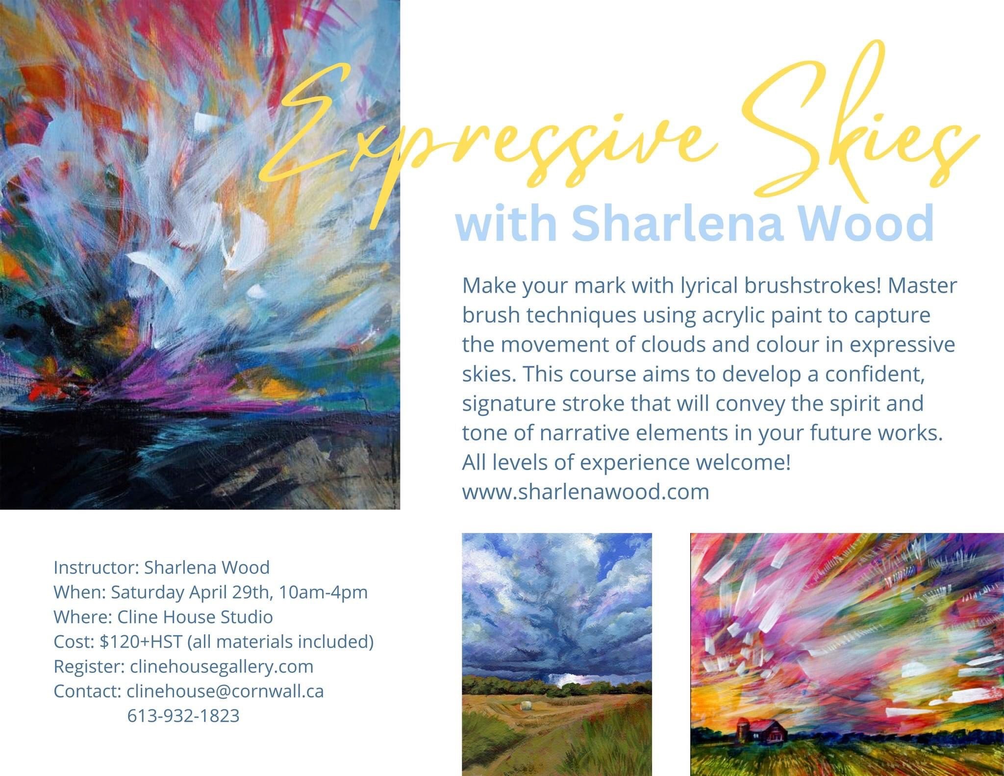 Clinehouse Studios • Art Workshops April 2023 — Sharlena Wood