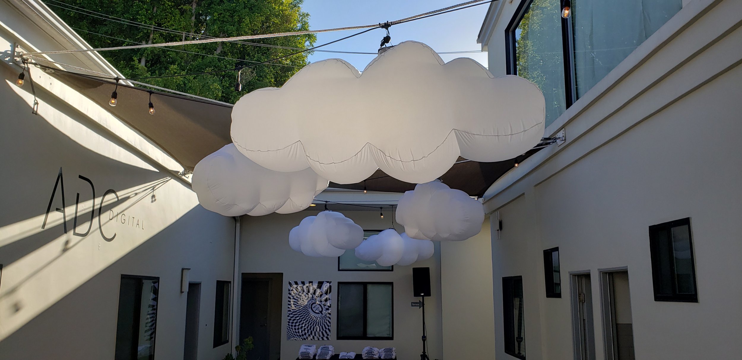 Inflatable Clouds with LED lighting, Inflatable Cloud with LED lights ...