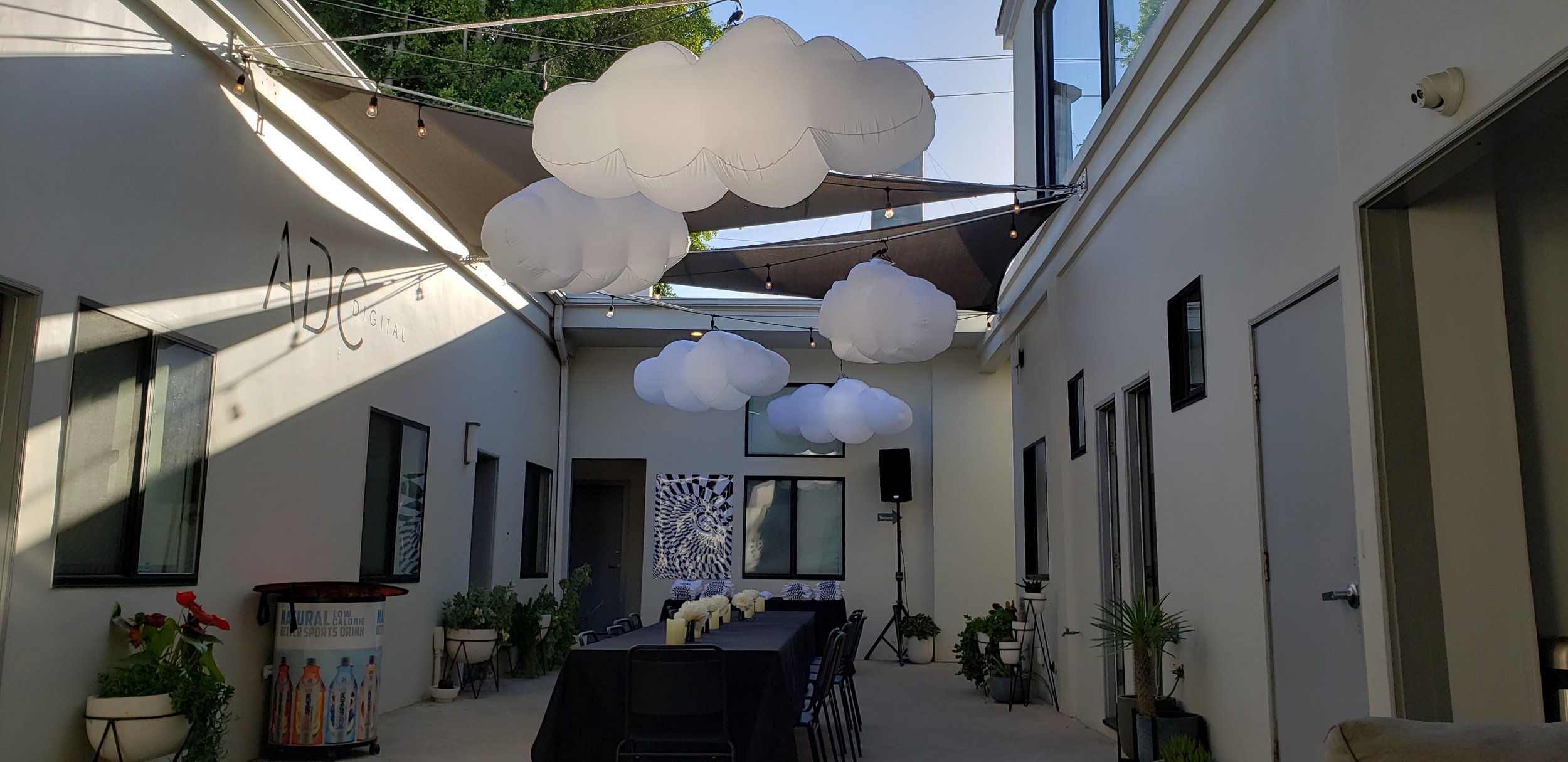 Inflatable Clouds with LED lighting, Inflatable Cloud with LED lights ...