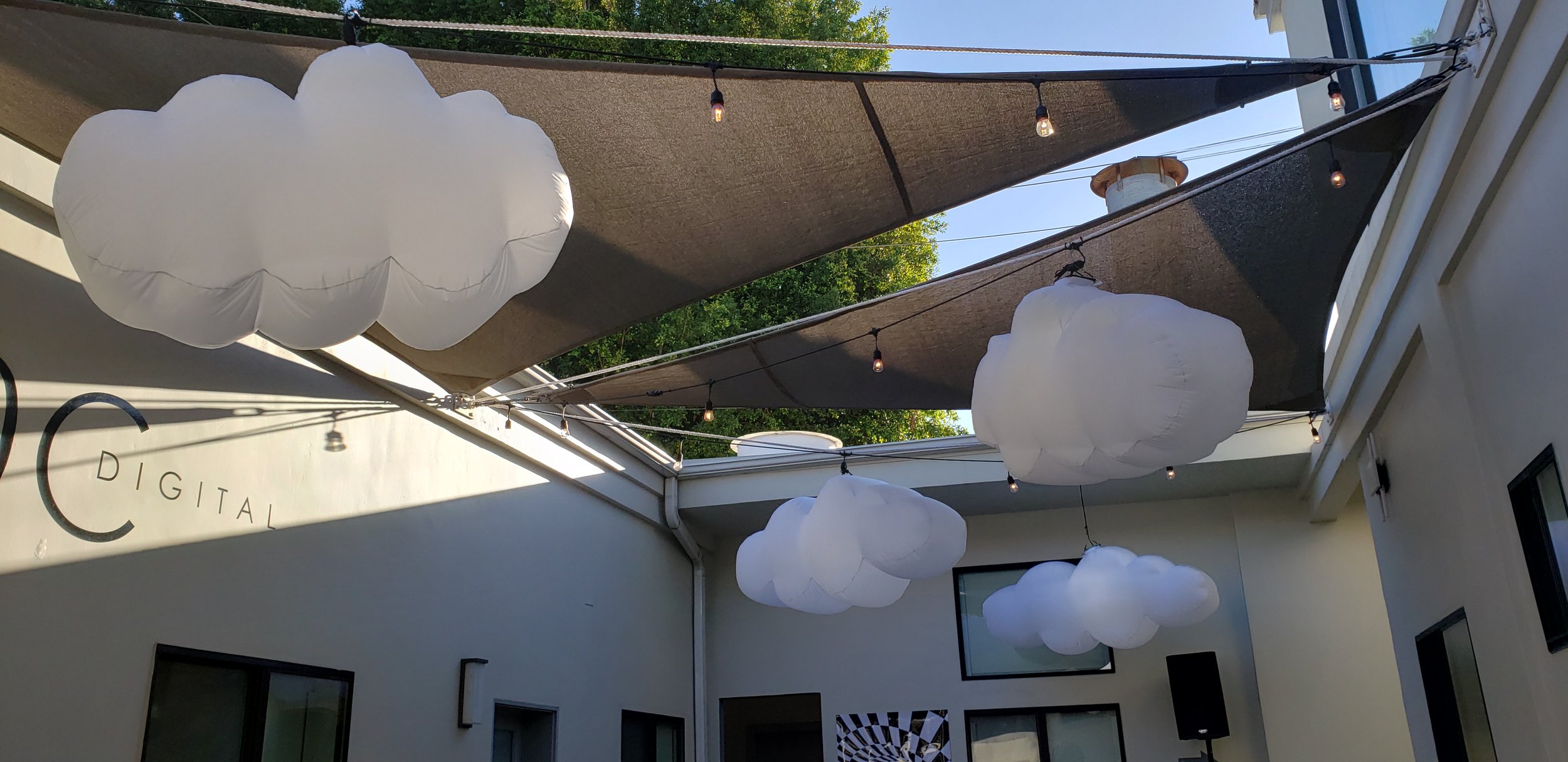 Inflatable Clouds with LED lighting, Inflatable Cloud with LED lights ...