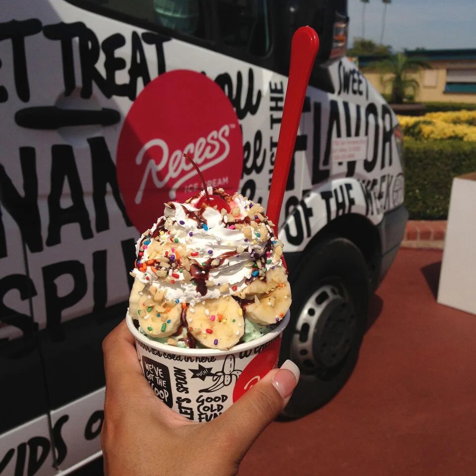 Menu — Recess Truck Ice Cream