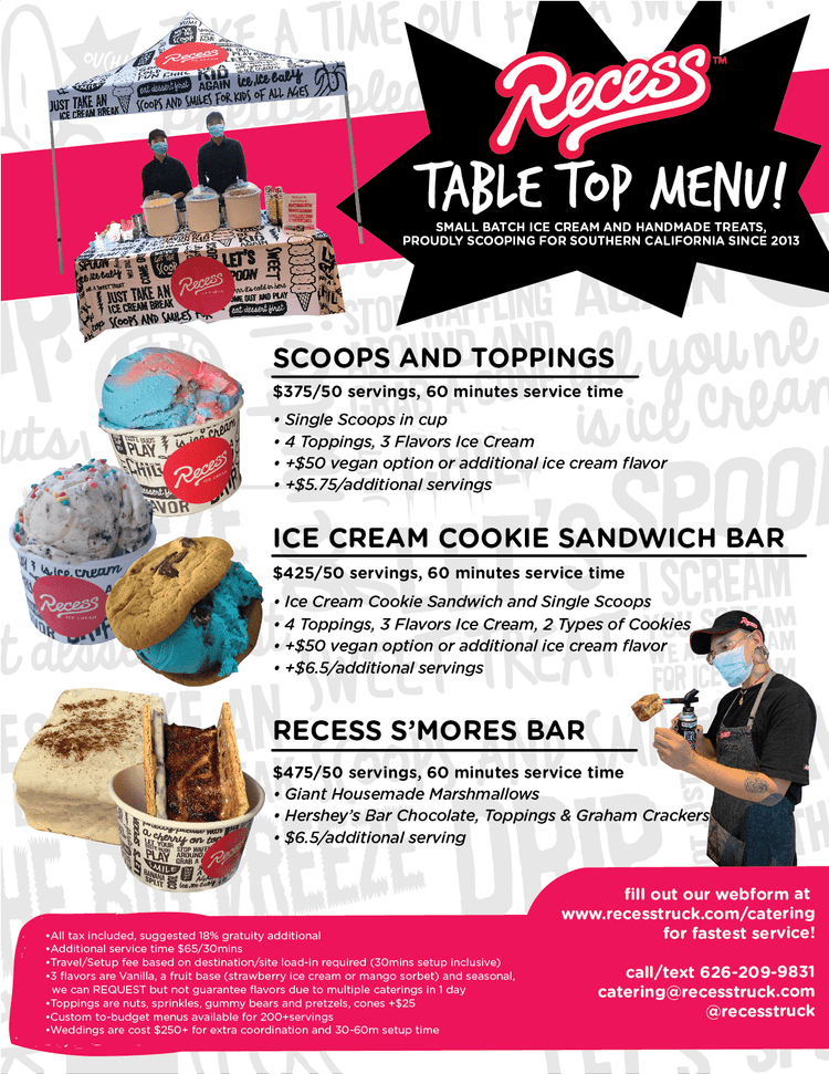 Catering — Recess Truck Ice Cream