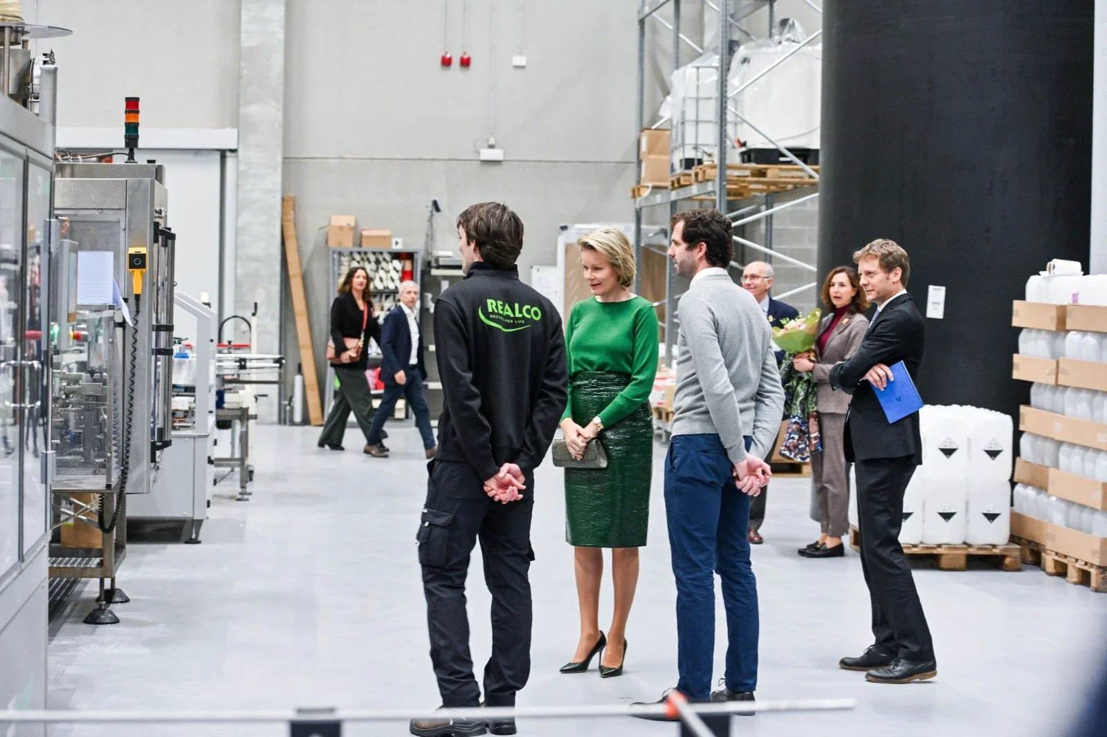 Queen Mathilde Visits Realco in Louvain-la-Neuve — Royal Portraits Gallery