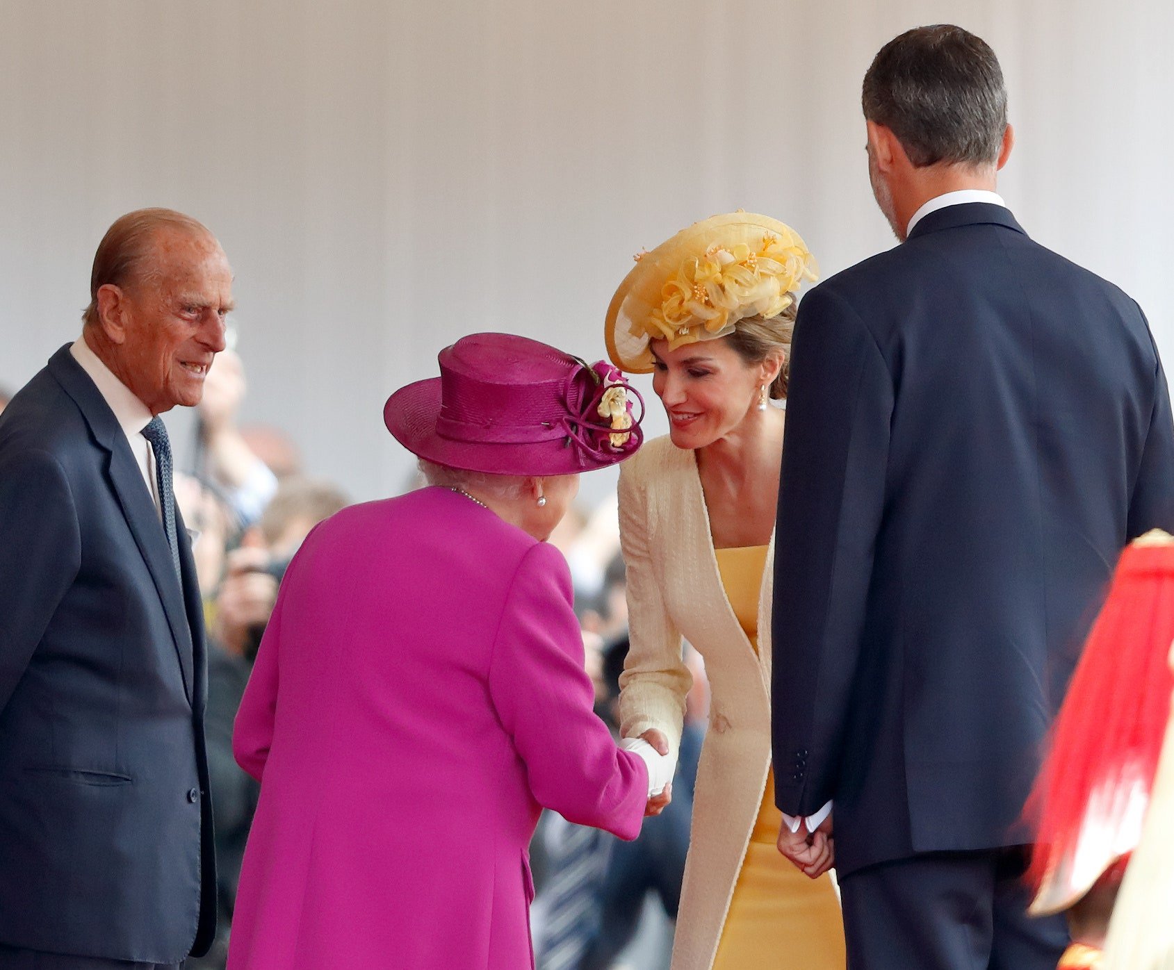 The Queen and Prince Consort of the United Kingdom Welcome the King and ...