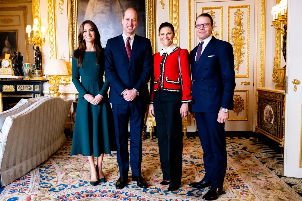 The Prince and Princess of Wales Receive Crown Princess Victoria and ...