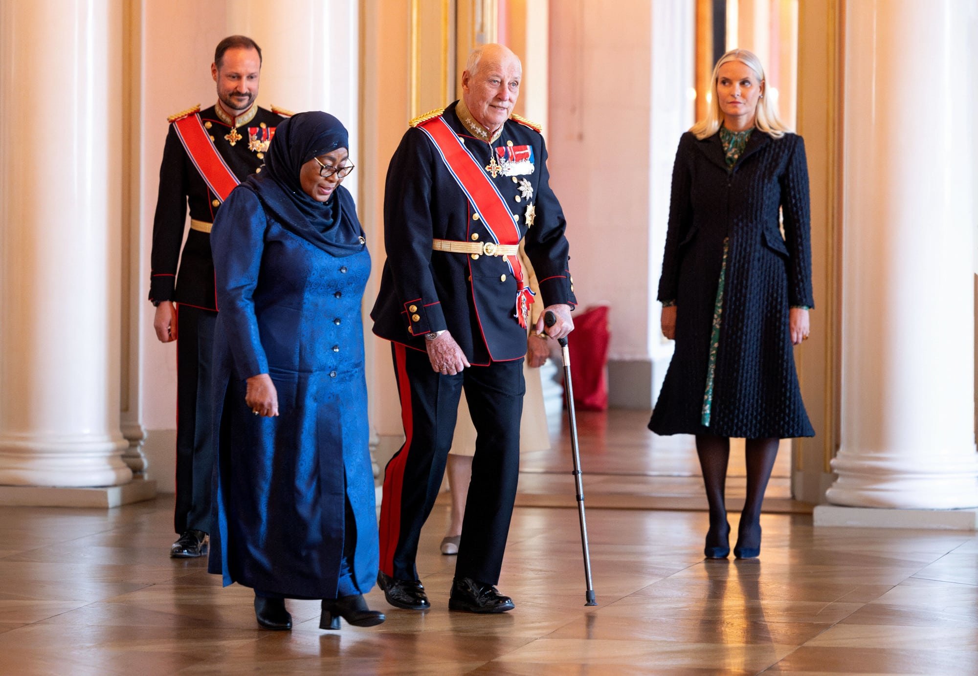 The King and Queen of Norway Welcome the President of Tanzania for ...