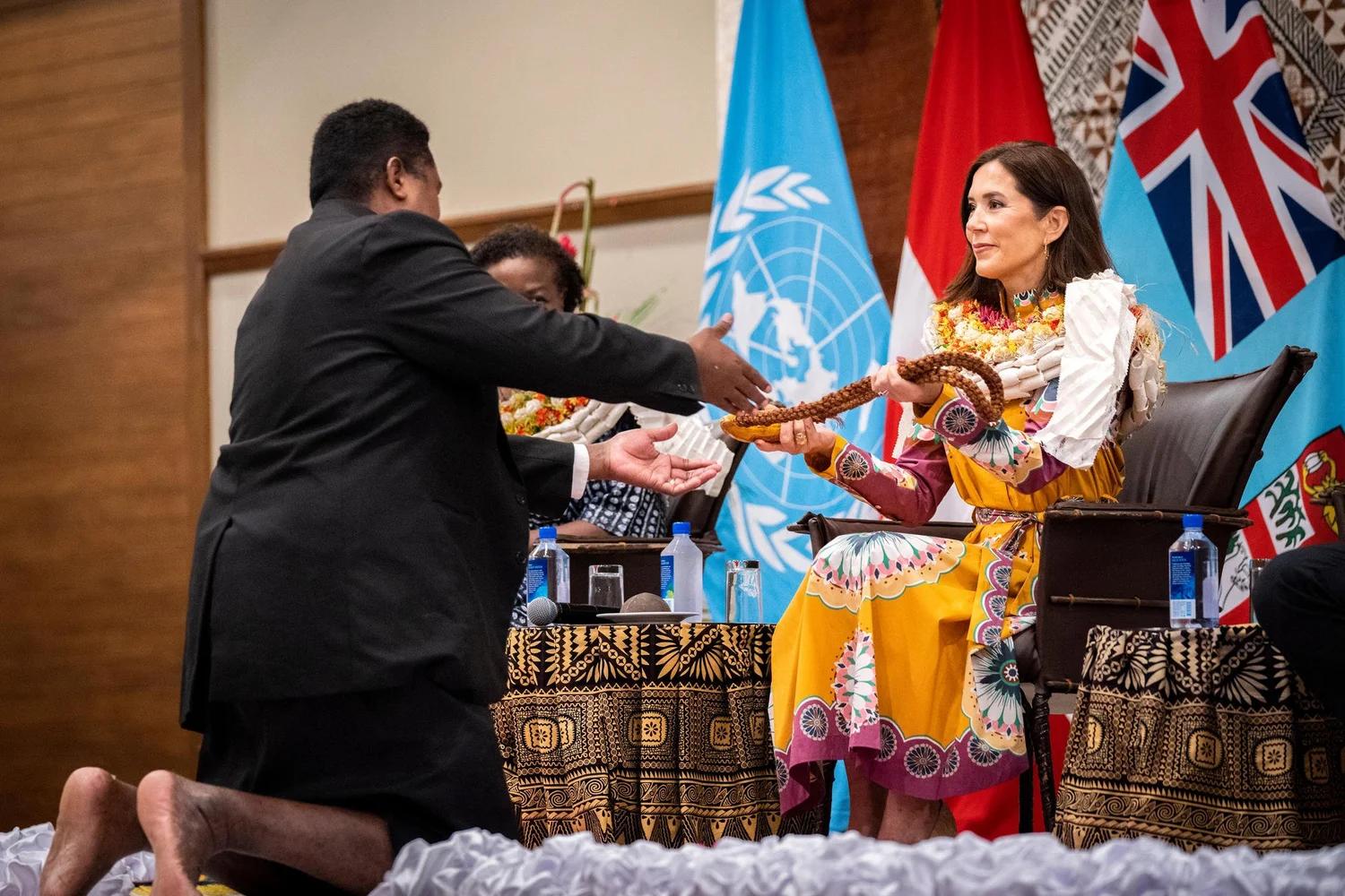 Crown Princess Mary Attends Tradition Welcome Ceremony in Suva — Royal ...