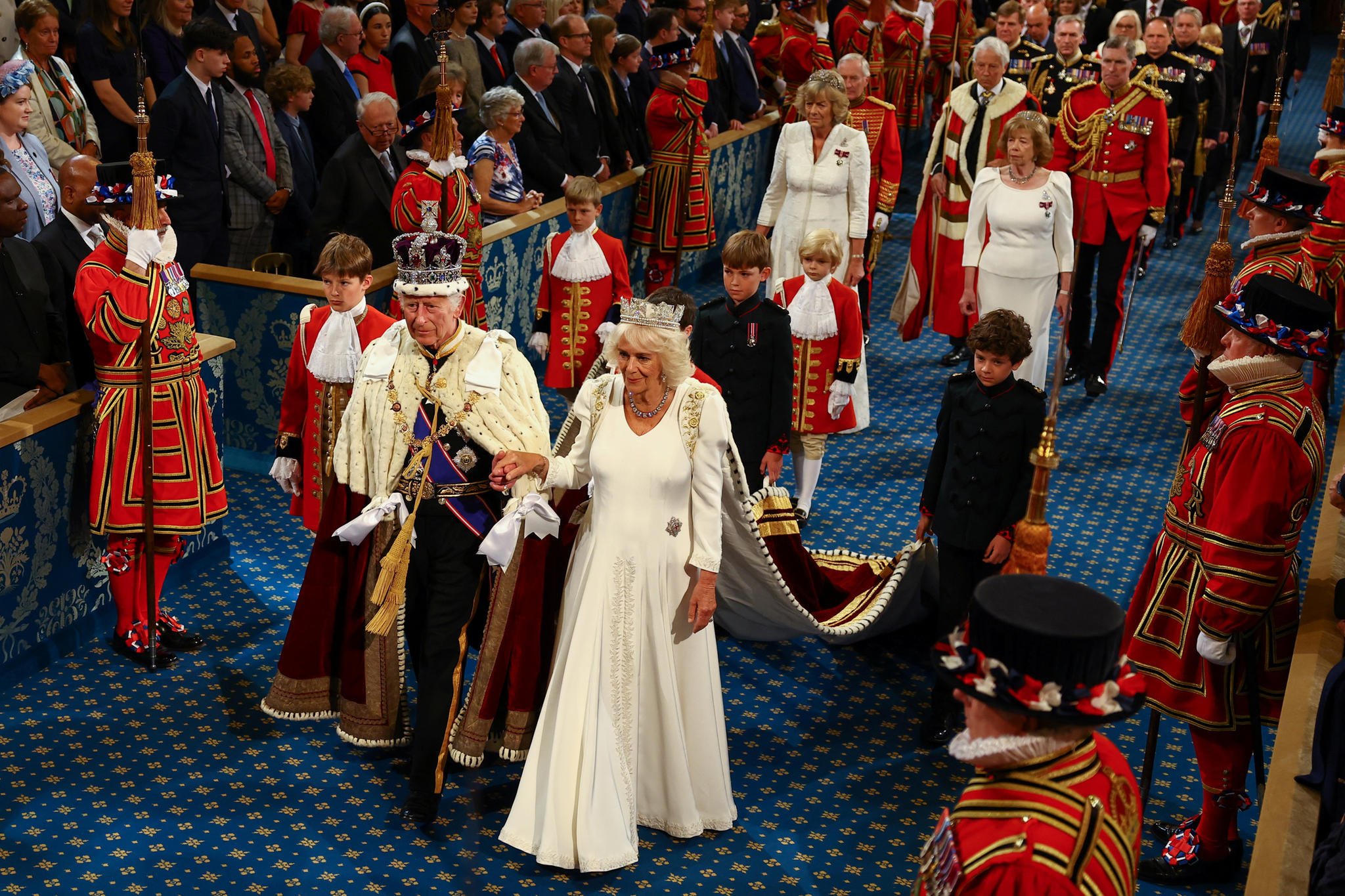 The King and Queen of the United Kingdom Attend State Opening of ...