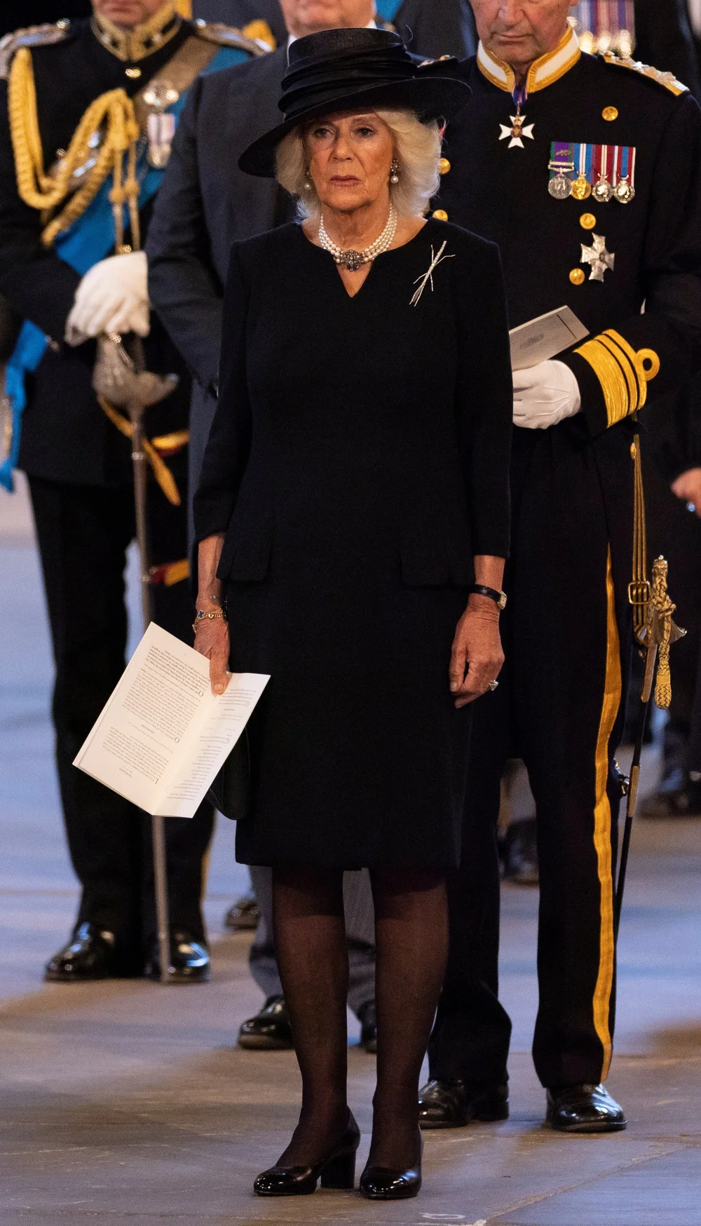 The King and Queen of the United Kingdom Attend Lying-in State of Queen ...