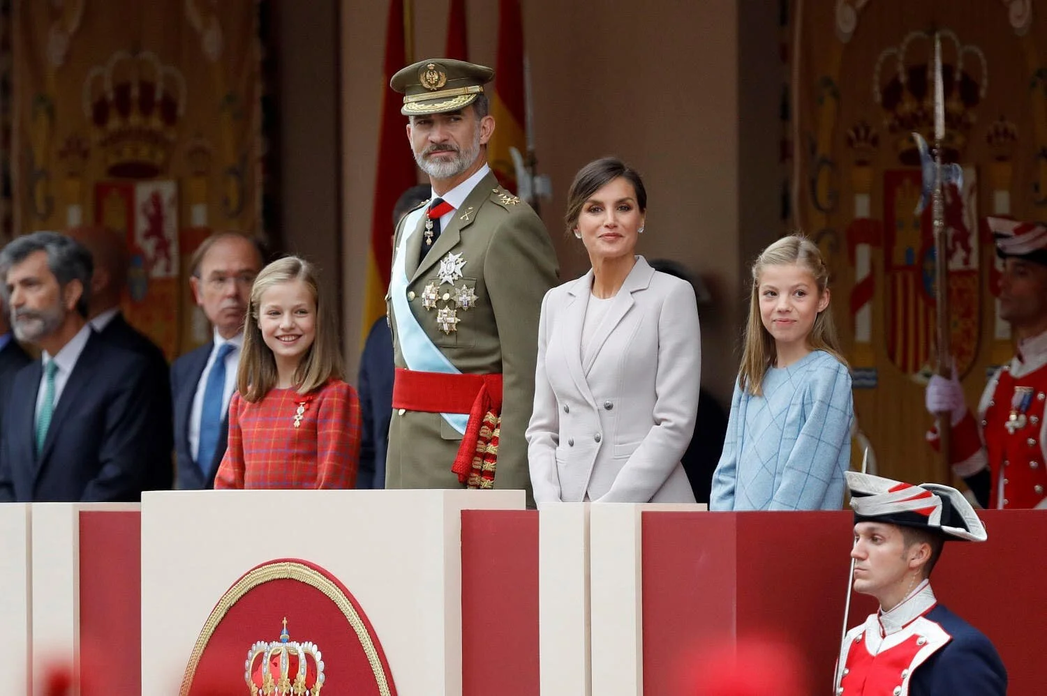 The Royal Family of Spain Attend National Day Military Parade 2018 ...