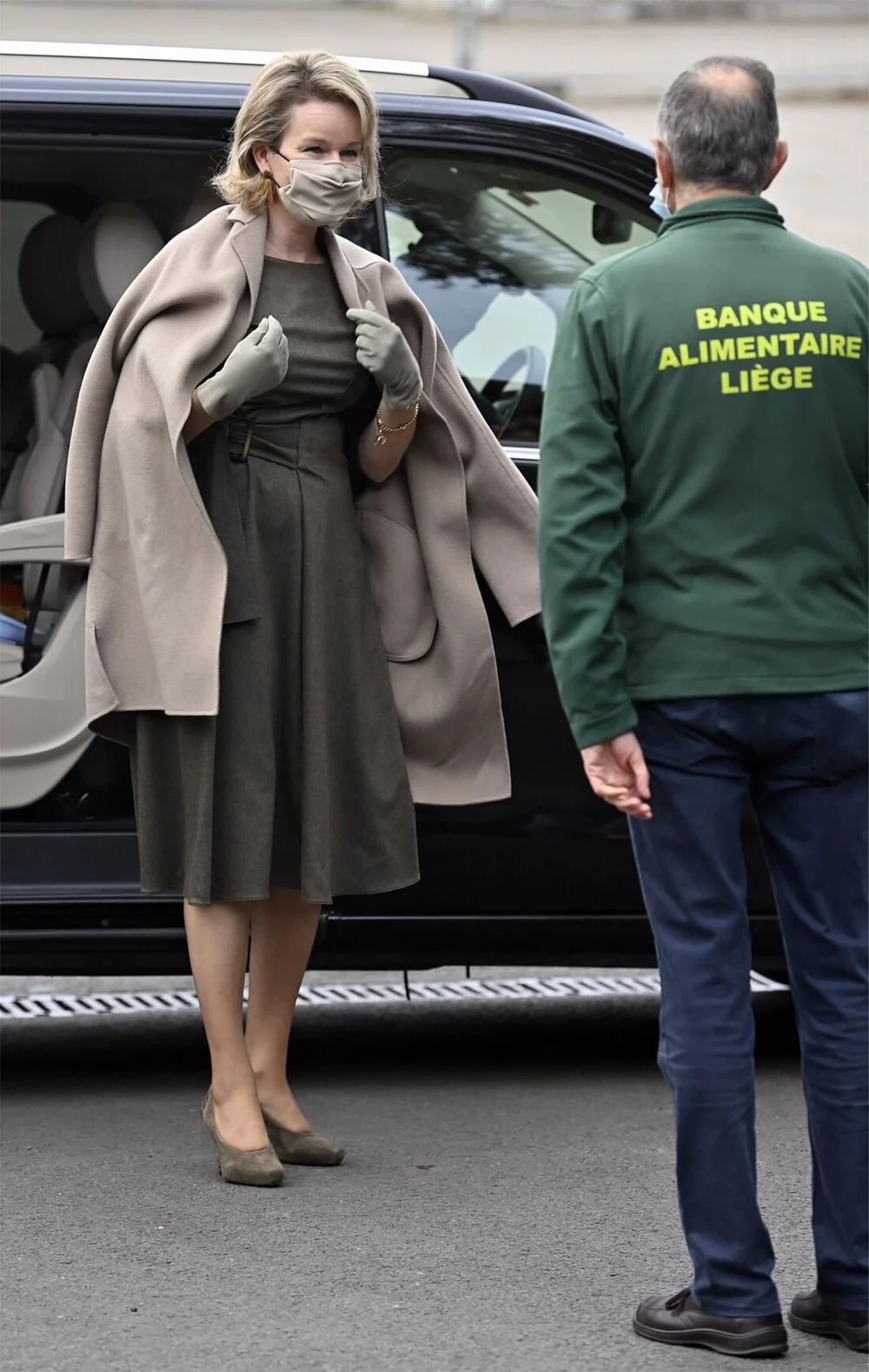 Queen Mathilde Visits Food Bank in Liege — Royal Portraits Gallery