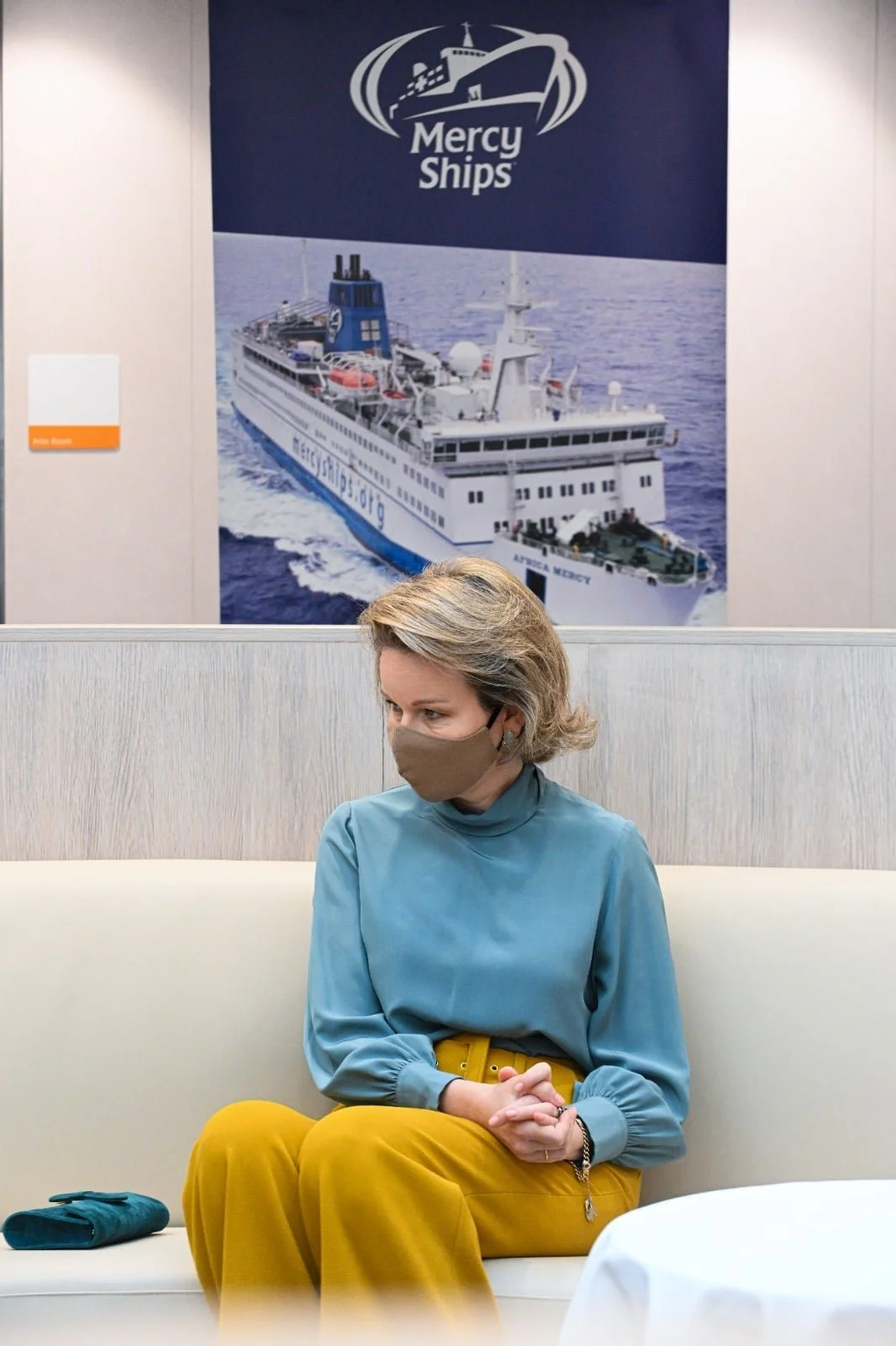 Queen Mathilde Visits Hospital Ship Global Mercy — Royal Portraits Gallery