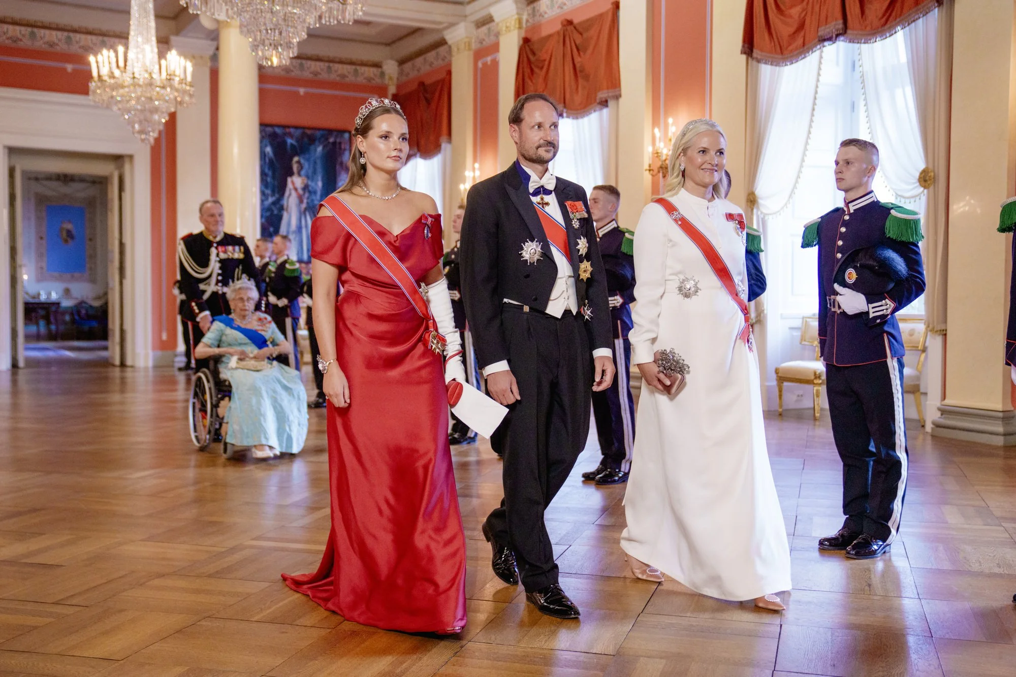 The Crown Prince and Crown Princess of Norway Attend State Banquet Held ...