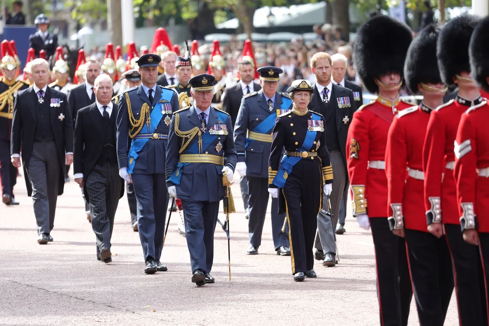 The Princess Royal Marches in the Lying-in State Procession of Queen ...
