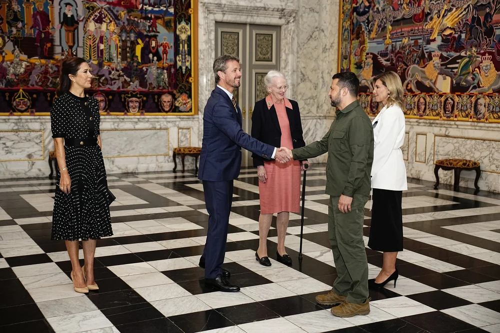 Queen Margrethe II Receive the President and First Lady of Ukraine ...