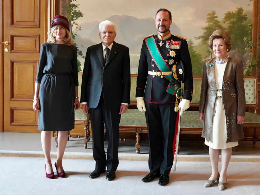 Queen Sonja and Crown Princess Mette-Marit Welcome the President of ...