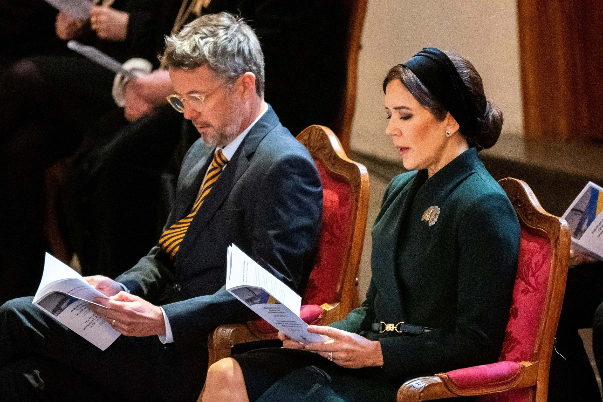 The Crown Prince and Crown Princess of Denmark Attend Service ...