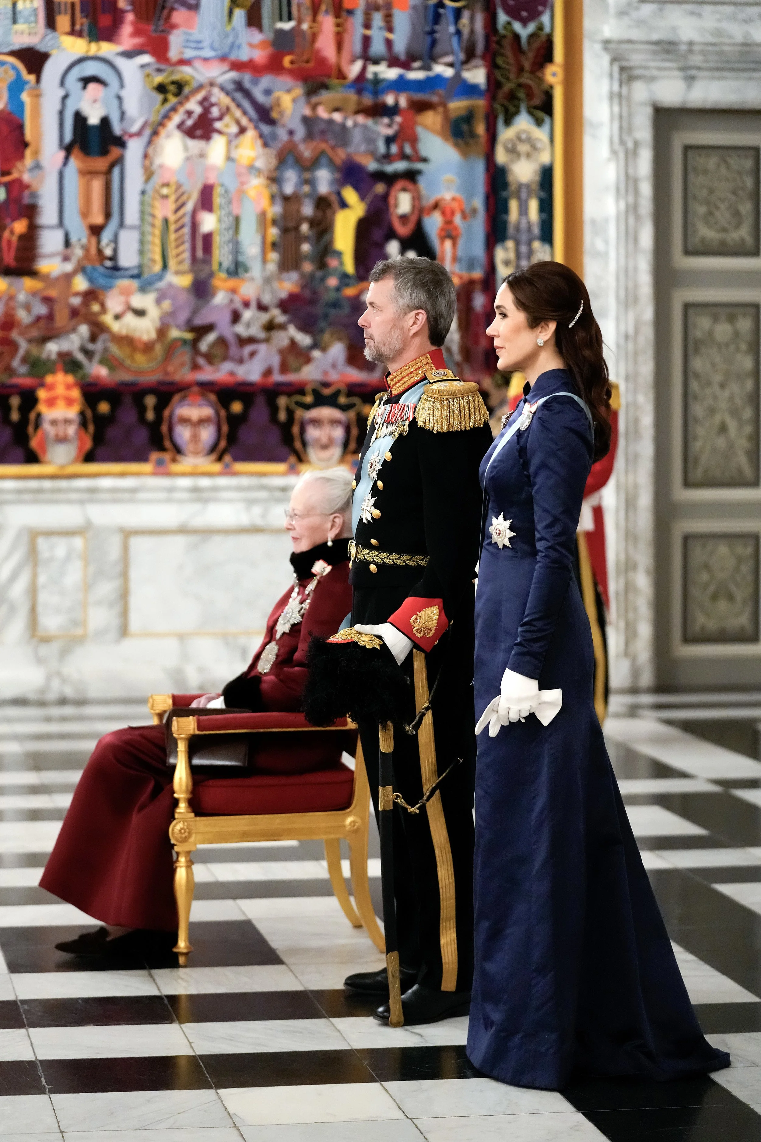 The Crown Prince and Crown Princess of Denmark Attend the 2024 New Year ...