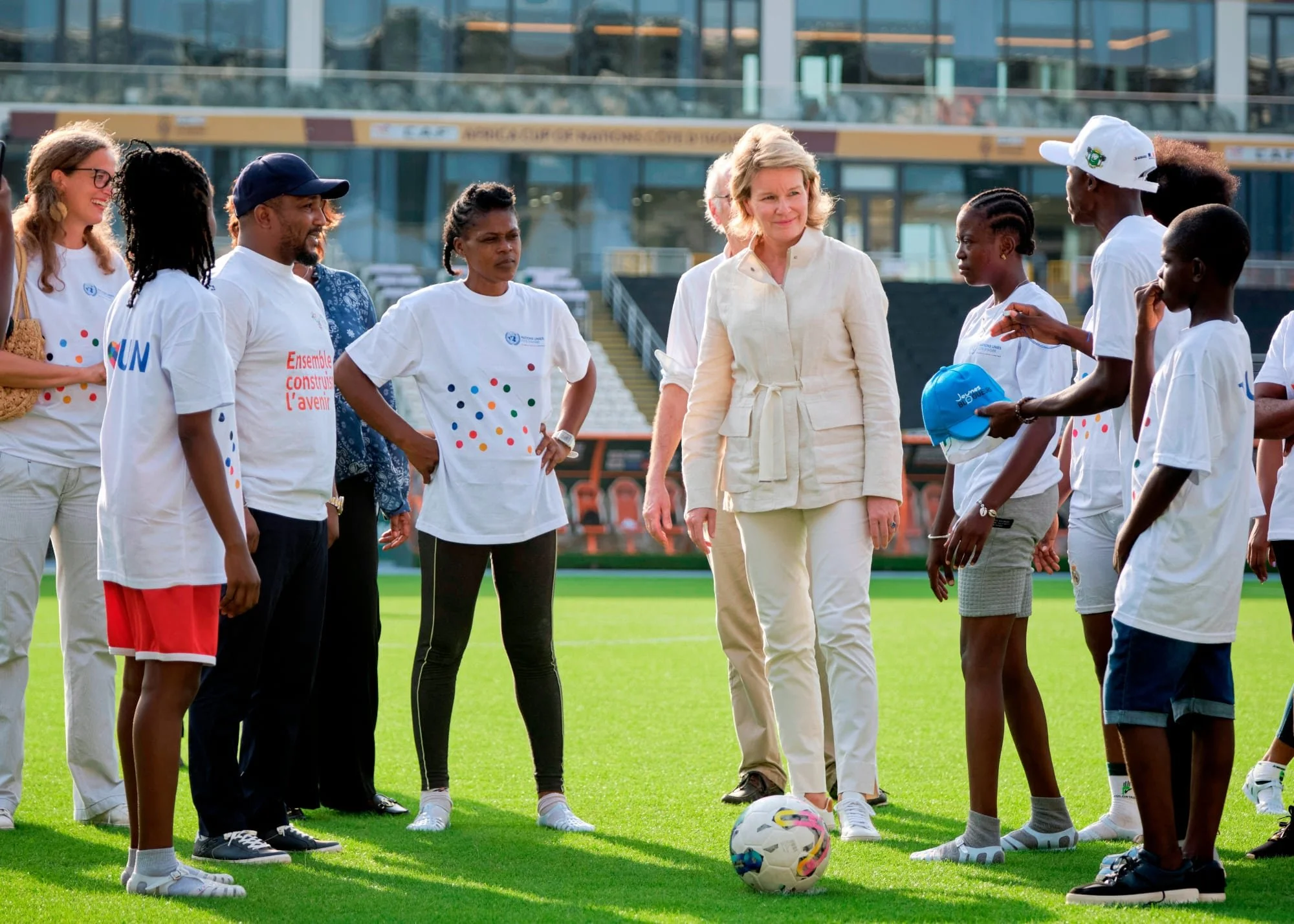 Queen Mathilde Meets with Young Ivorian Athletes in San Pedro — Royal ...