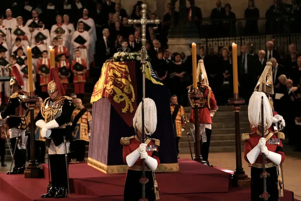The King and Queen of the United Kingdom Attend Lying-in State of Queen ...