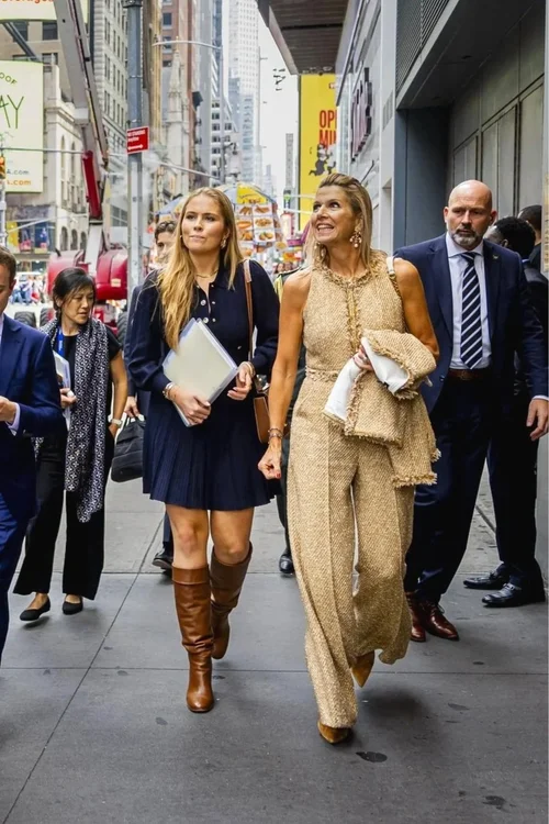 Queen Maxima and The Princess of Orange Attend Bloomberg Meeting in New ...