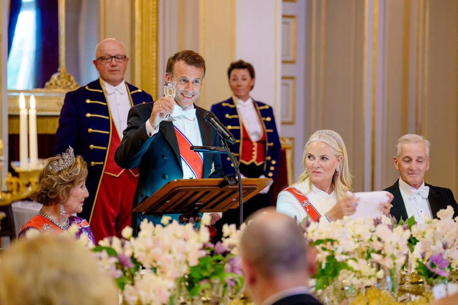 The Crown Prince and Crown Princess of Norway Attend State Banquet Held ...