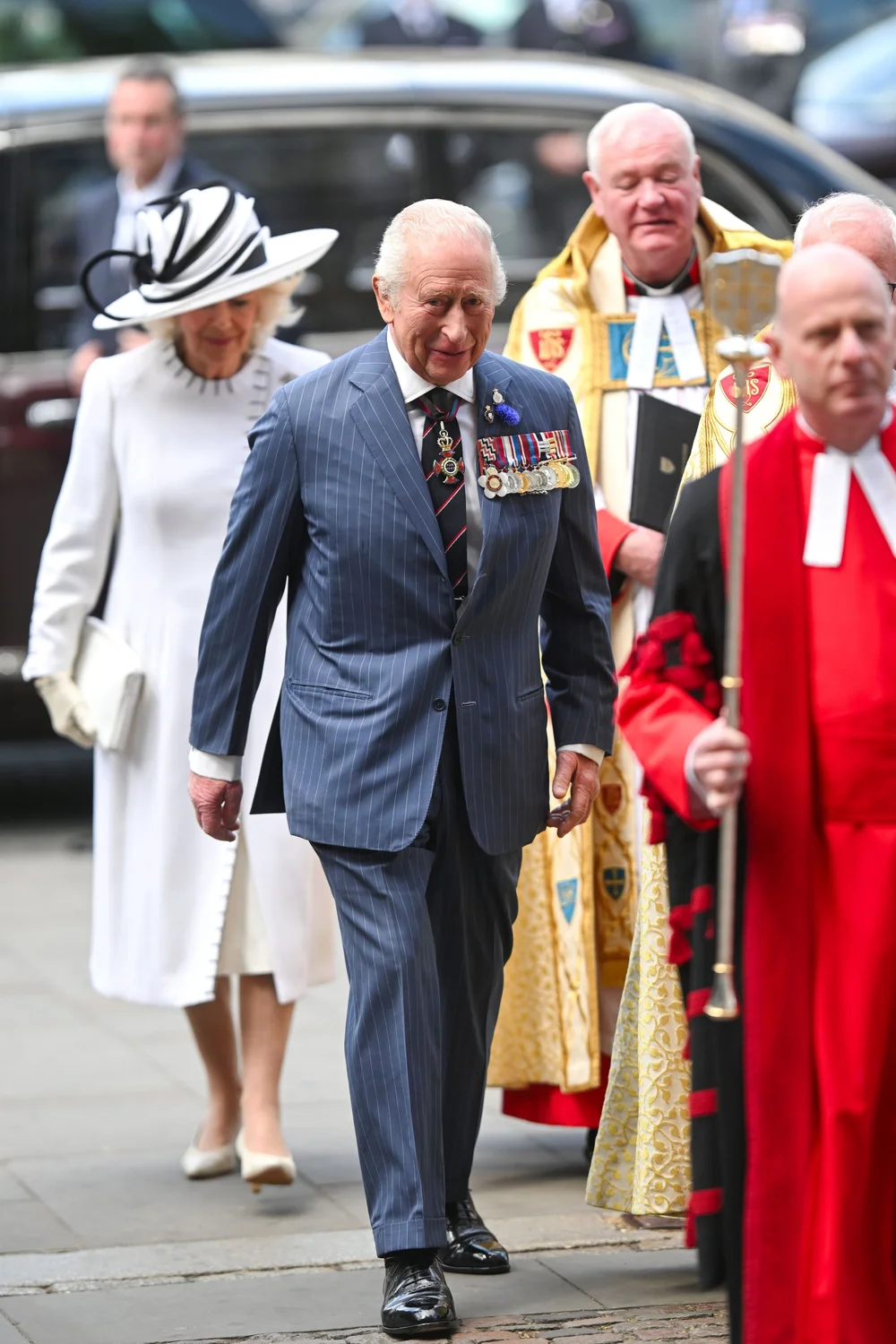 The King and Queen of The United Kingdom Attend Thanksgiving Service to ...