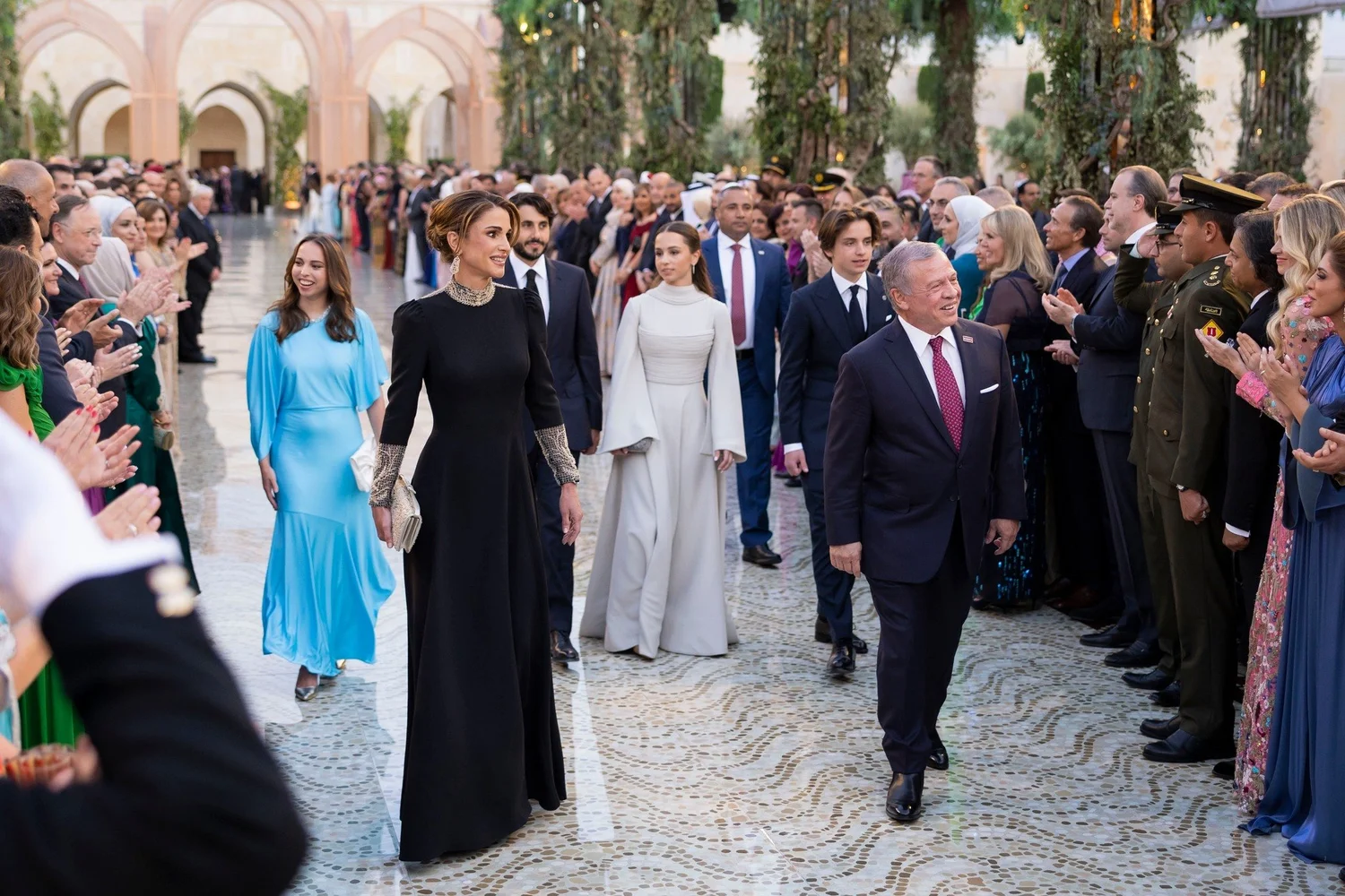 The King and Queen of Jordan Attend Wedding of Crown Prince Hussein and ...