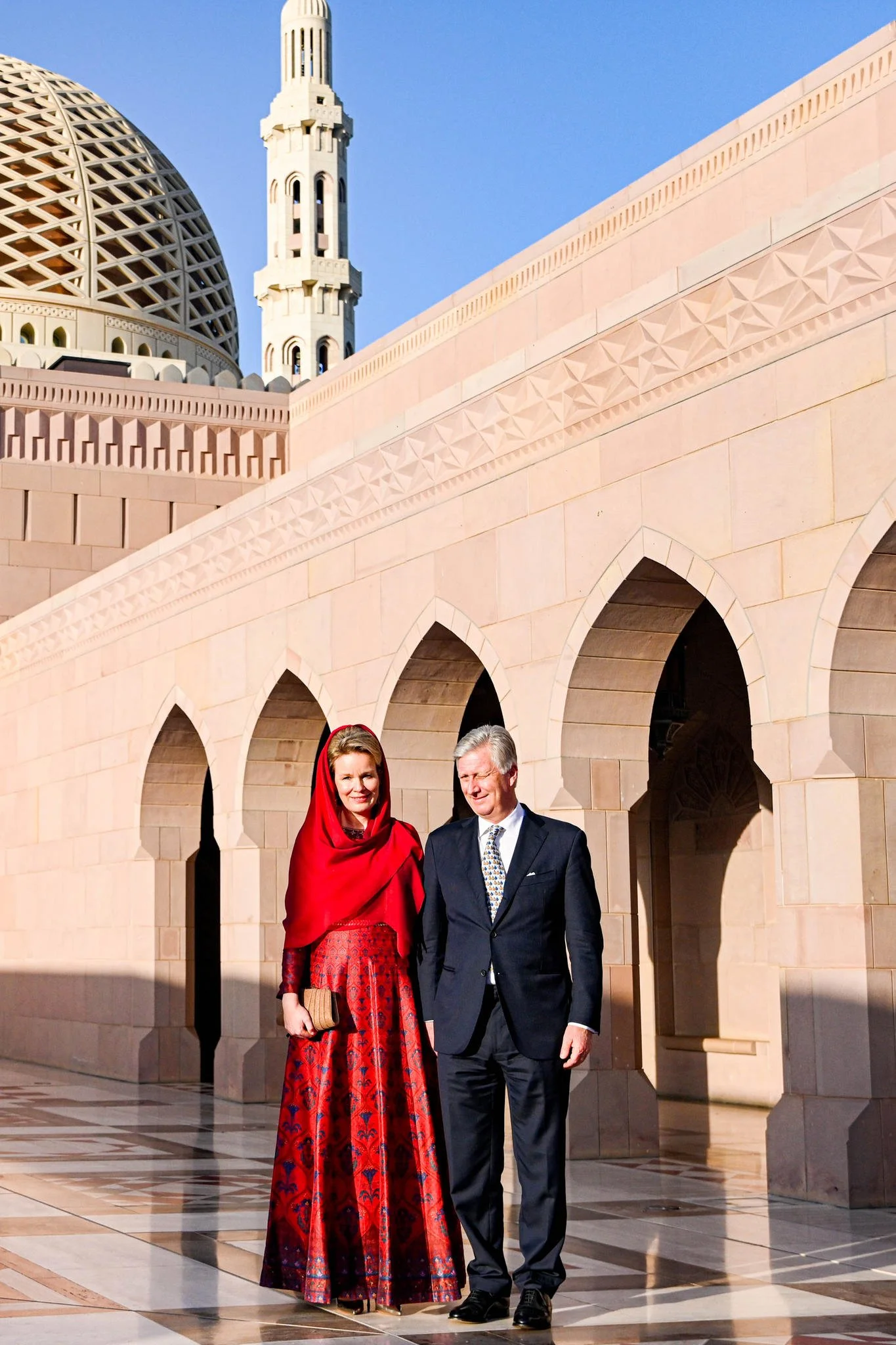 The King and Queen of the Belgians Visit the Sultan Qaboos Grand Mosque ...