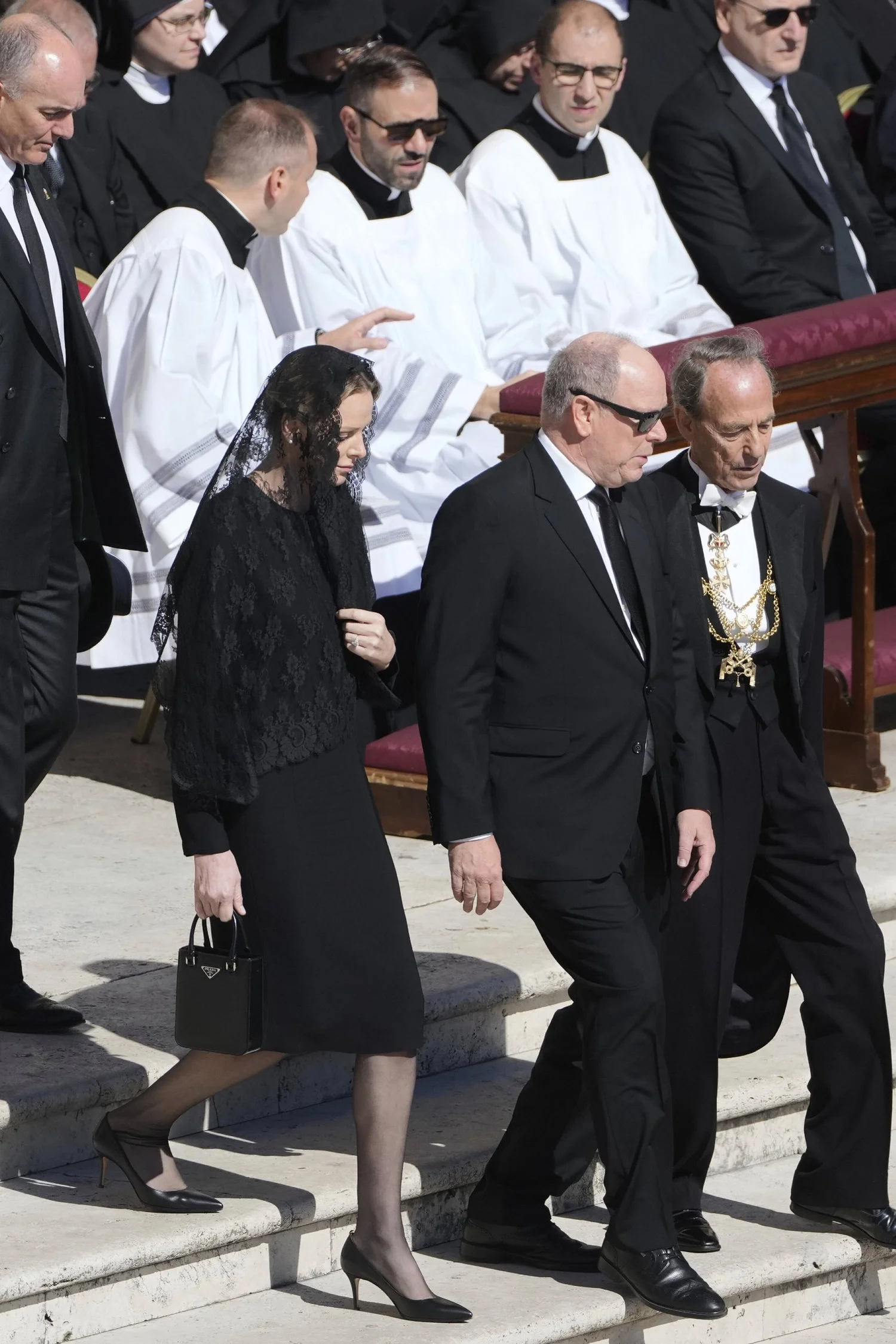 The Prince and Princess of Monaco Attend Funeral Mass of Pope Francis ...