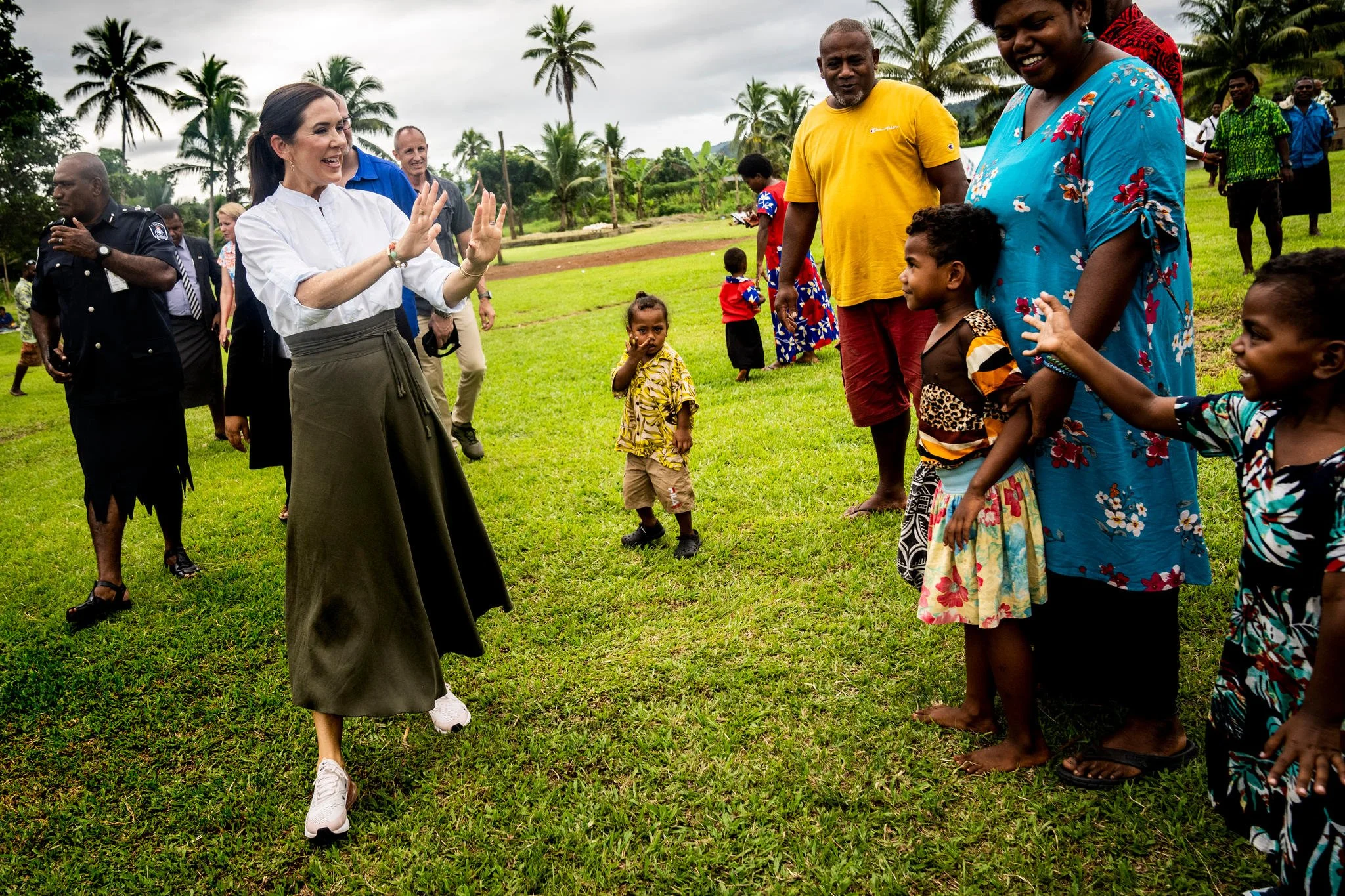 Crown Princess Mary Visits Nabavatu Village in Fiji — Royal Portraits ...
