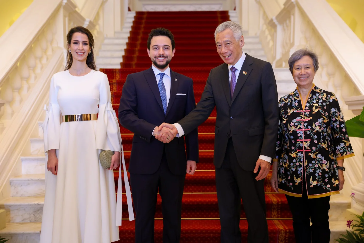 The Crown Prince and Crown Princess of Jordan Meet with the Prime ...
