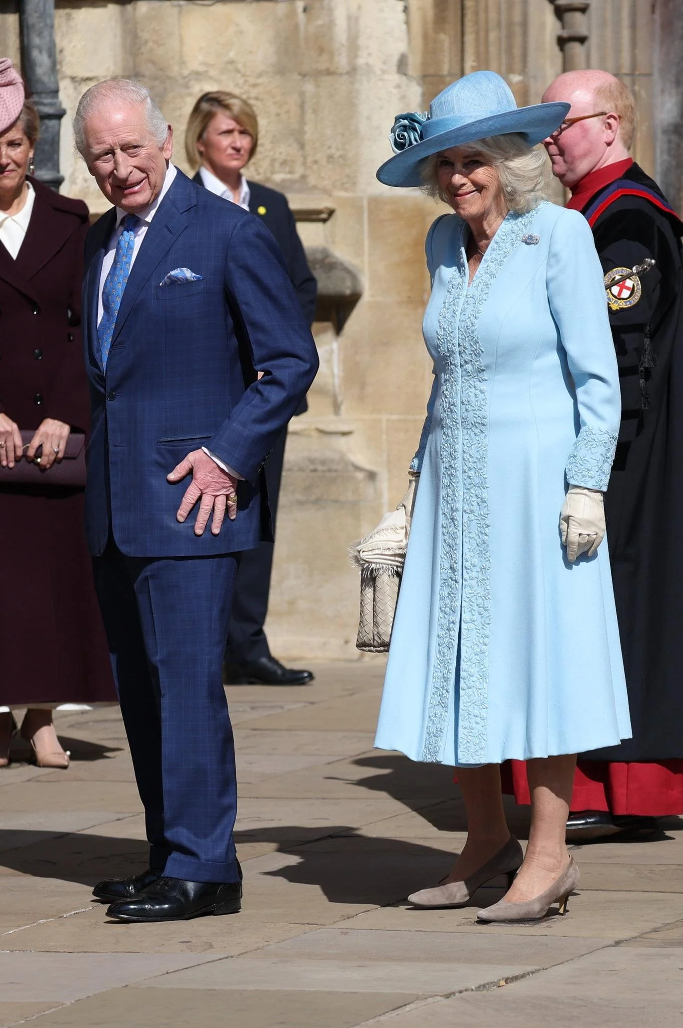 The King and Queen of the United Kingdom Attend Easter Sunday Service ...